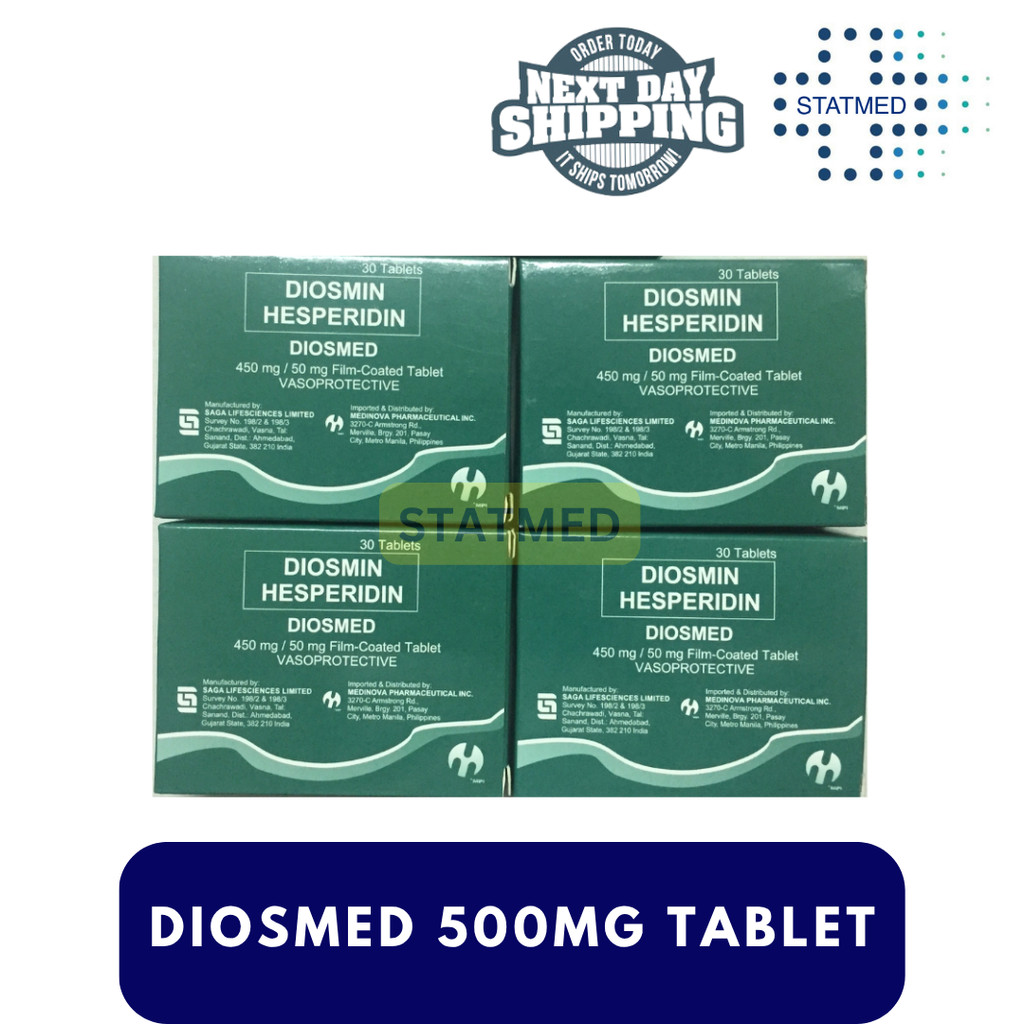 Diosmed Diosmin + Hesperidin 500mg Tablet Daflon Alternative l 10 & 30 ...