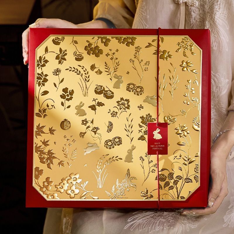 New 8-Piece Mid-Autumn Mooncake Packaging Box High-end Luxury Egg Yolk ...