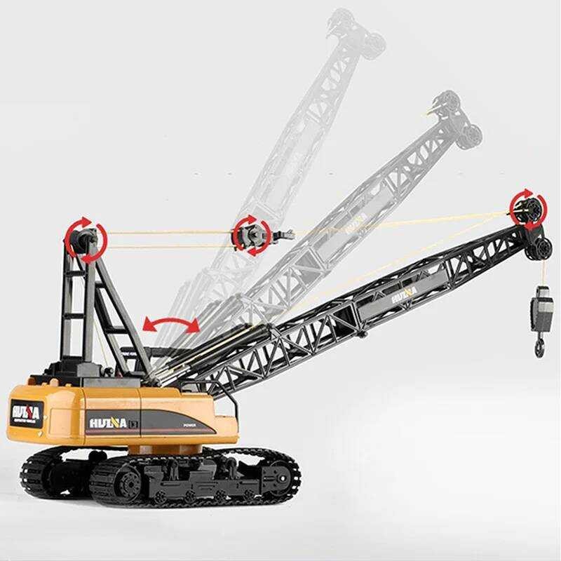HUINA 2 E 1572 15Ch RTR 1/14 RC Construction Crane Trucks Remote ...