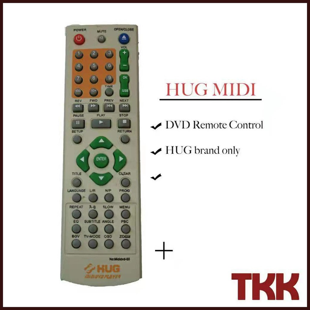 HUG MIDI DVD Player Remote Control | Shopee Philippines