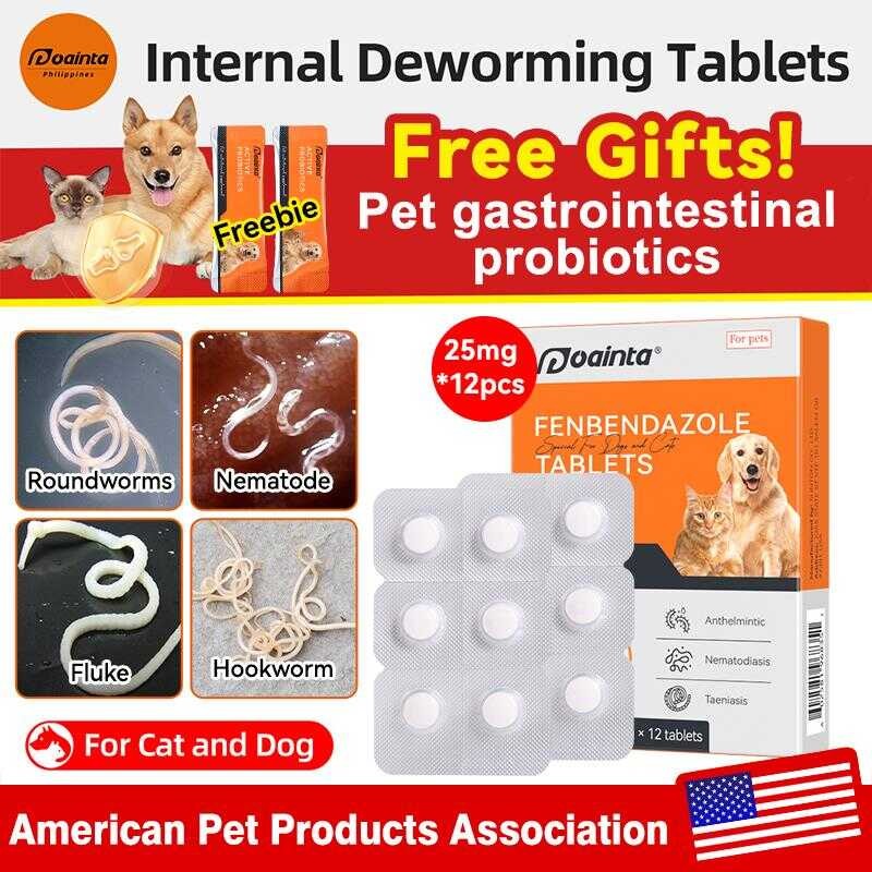 PUAINTA Fenbendazole Dewormer Tablets Chewables Worm Rid Deworming For ...