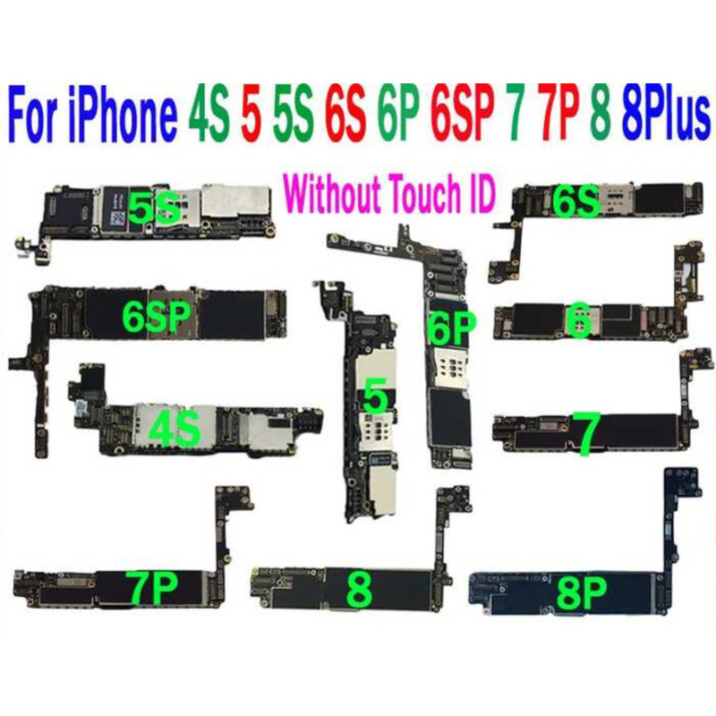 For Iphone 4 4S 5S 5G 6 Plus 6S 7 8 Motherboard Free Icloud Unlcok For ...
