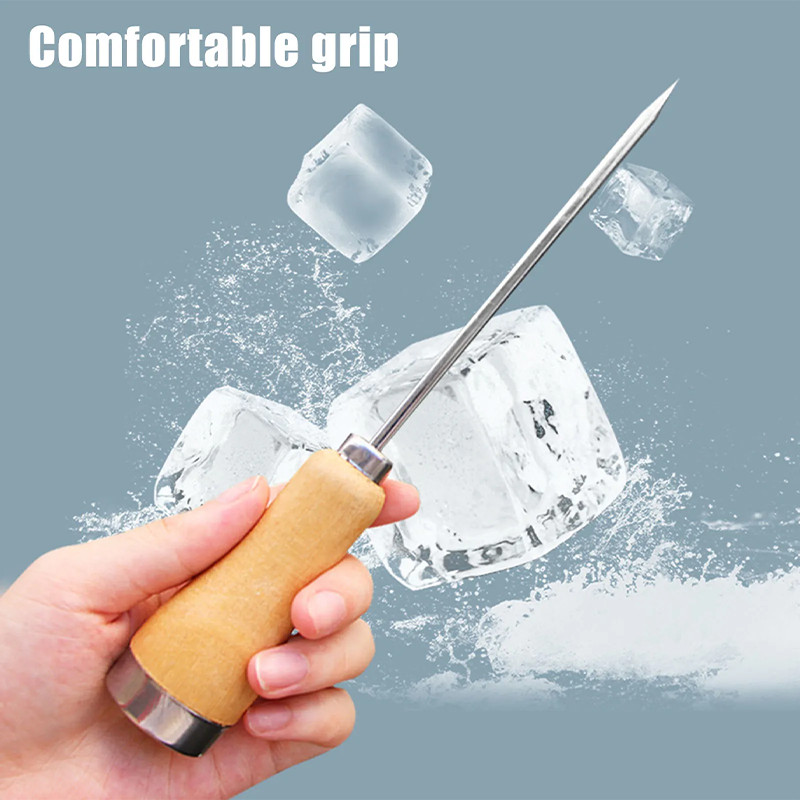 Ice Pick Ice Pick With Wooden Handle Manual Ice Carving Tool Stainless ...