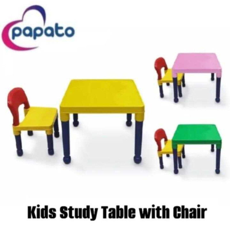 Cute Kids Study Table W/ 1 Chair Plastic Set 901 | Shopee Philippines