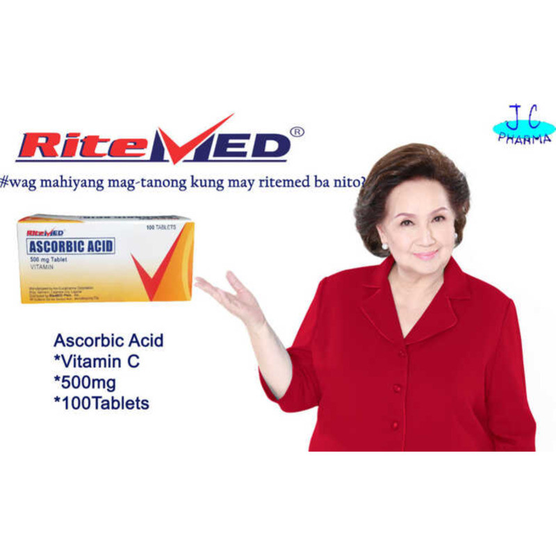 RiteMed Ascorbic Acid Vitamin C 100 tablets 500 mg 3 | Shopee Philippines