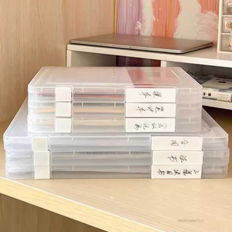 ar A4 Portable Project Case Plastic Paper Container Box File Protector ...