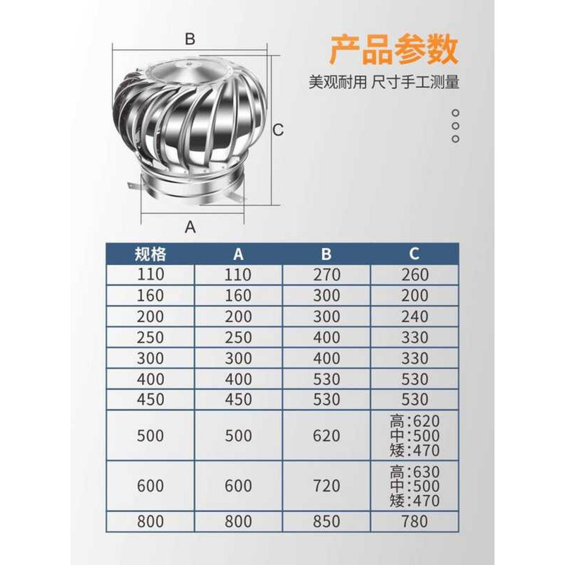 Wind Ball Roof Ventilator Cooling Ball PVC Pipe Ventilation 304 ...