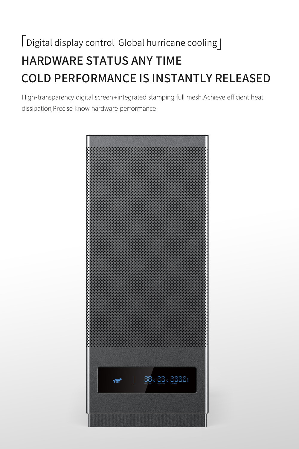 YGT V8202 PC Case With Screen Tempered Glass ATX Gaming Desktop Case ...