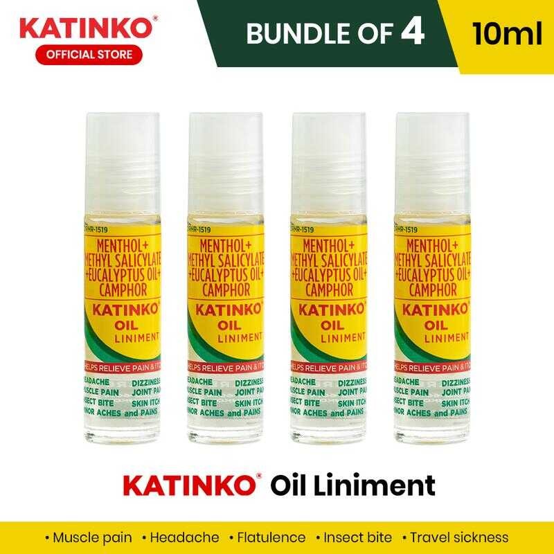 [Bundle Set] Katinko Oil Liniment Roll-On 10Ml L Relieves Headache ...