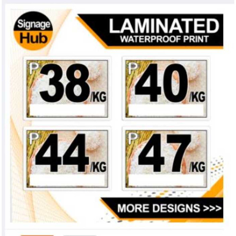 BIGASAN Laminated Signage A4 ( 8" X 11" Inches ) | Waterproof Print A02 ...