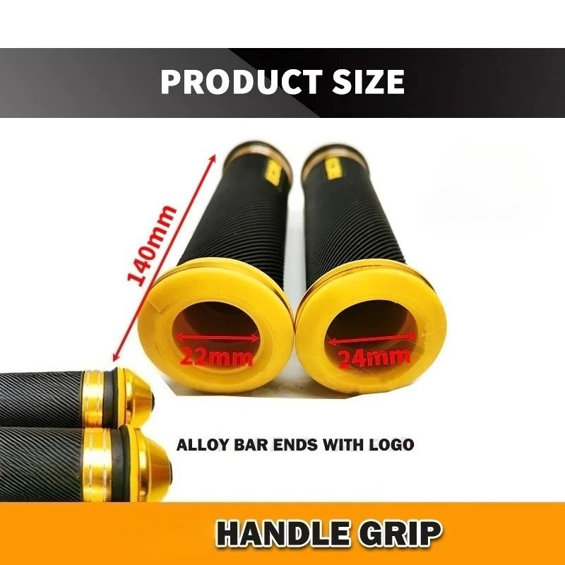 MOTORCYCLE HANDLE GRIP MOTORCYCLE RACING RUBBER HANDLE GRIP WITH ALLOY ...