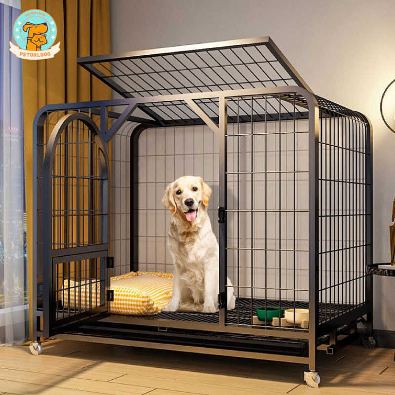 Poop Tray Large Stainless Mobile Kulungan Ng Aso With 4 Wheels Cage For ...