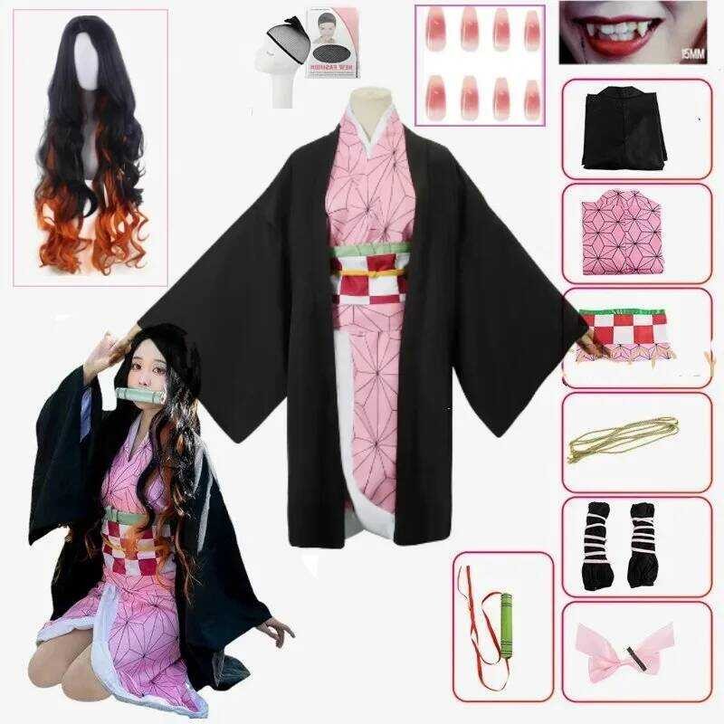 23 Nezuko 3 3 7C Cosplay Anime Demon Slayer Kimetsu No Yaiba Costume ...