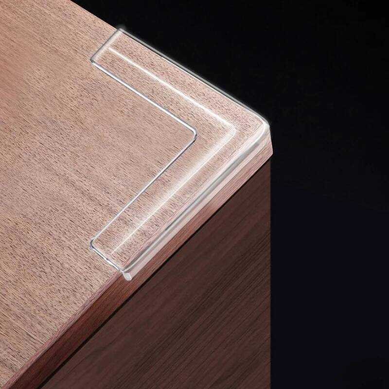 Safety 4Pcs Silicone Furniture Edge Banding Corner Guards Aluminum ...