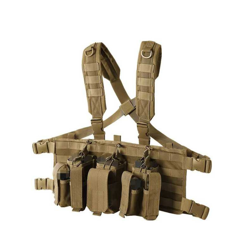 Nylon Chest Rig Lightweight Tactical Bulletproof Vest Detachable Belly ...