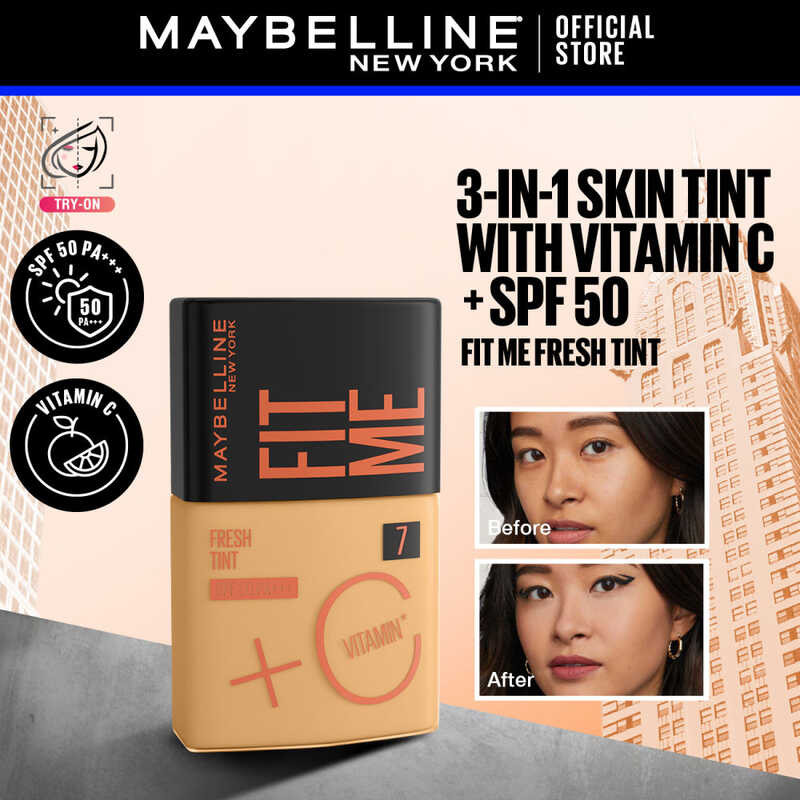 Maybelline Fit Me Fresh Tint with Vitamin C Skin Tint, Brightening ...