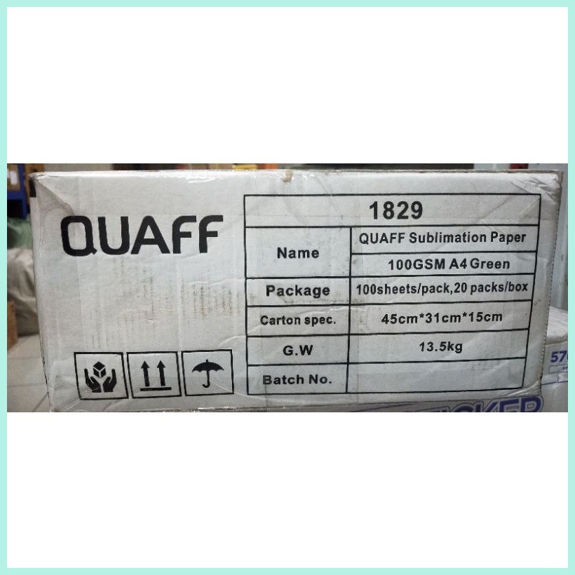QUAFF SUBLIMATION PAPER A4 SIZE(1box 20pack) | Shopee Philippines
