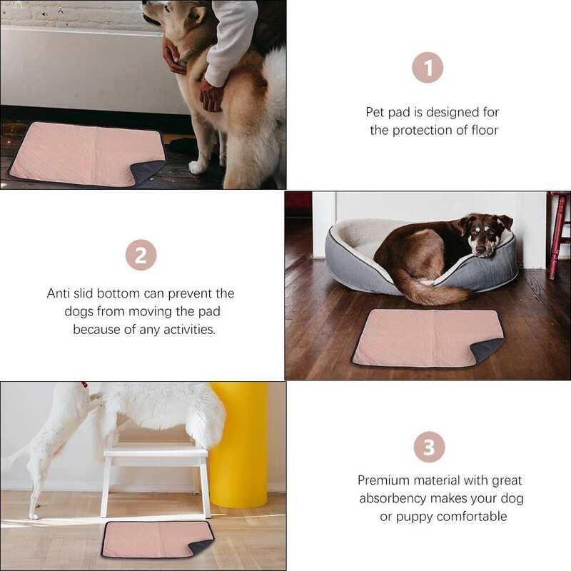 Pee Mat Beige Dog Cushion Urine Safety Pads Waterproof Lining Reusable ...