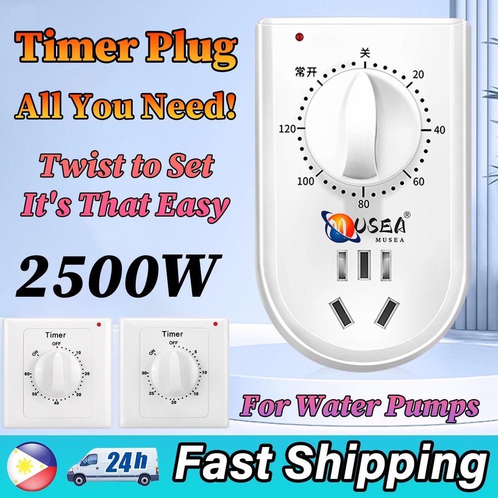 Water Pump Timer Switch 30-120 Minutes Auto Off Mechanical Power Outlet ...