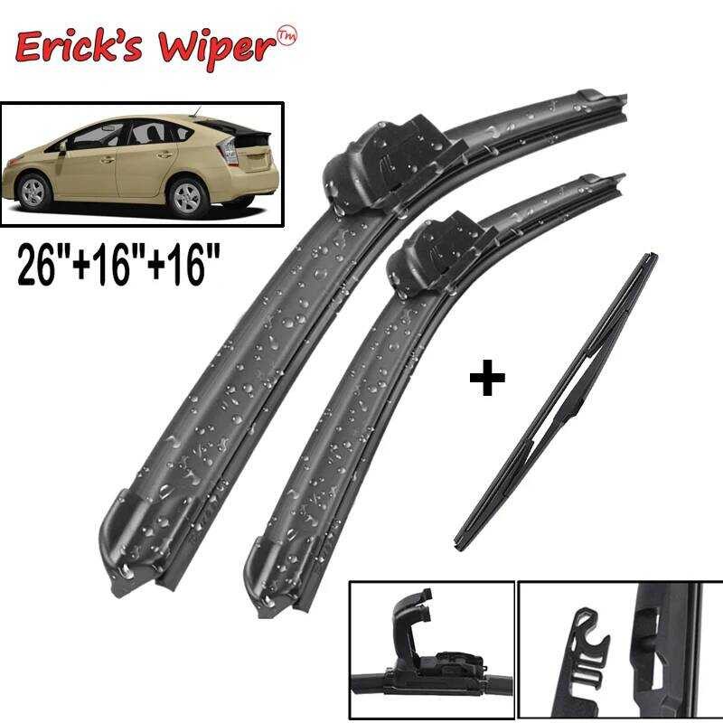 Erick's Wiper Front & Rear Wiper Blades Set Kit For Toyota Prius 2009 ...