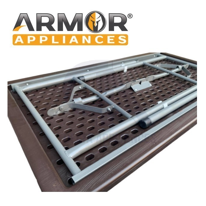 Armor Rectangular Lifetime Folding Table (Brown) | Shopee Philippines