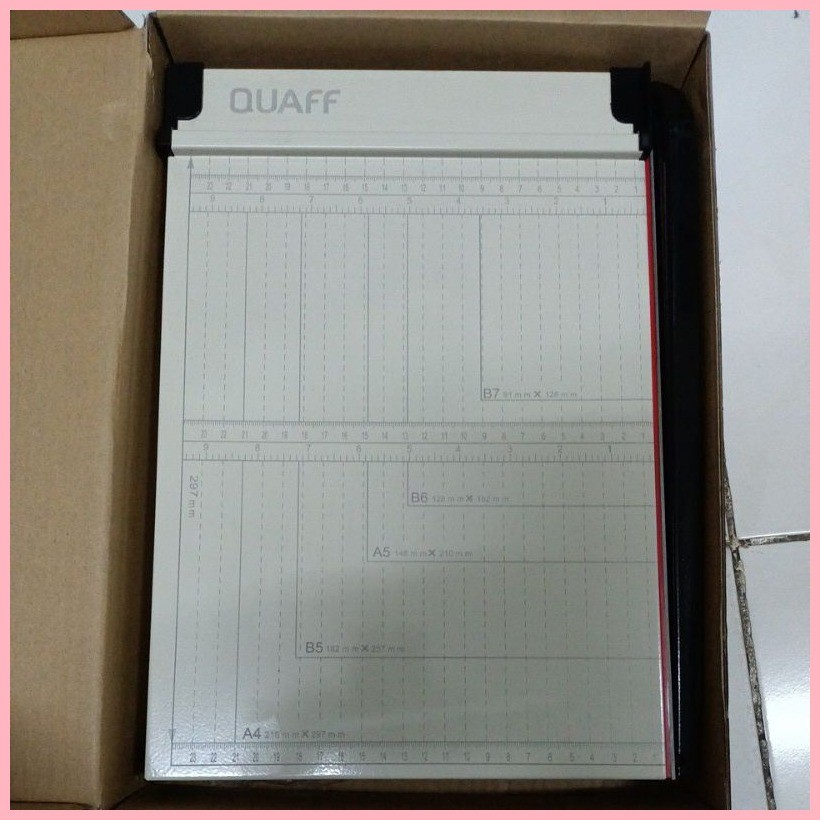 quaff paper cutter metal structure with ad juster&stopper a4 | Shopee ...