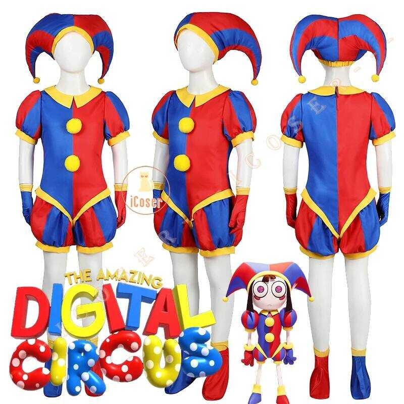Xj Pomni Cosplay Costume The Amazing Digital Circus Cartoon Uniform Hat ...