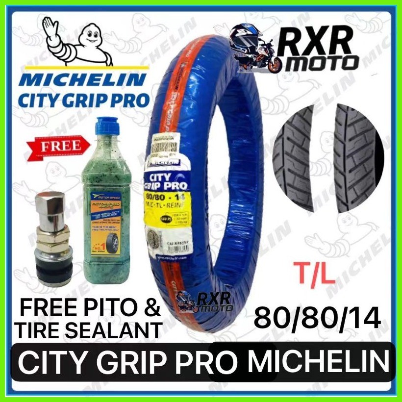 MICHELIN CITY GRIP PRO TUBELESS TIRE GULONG FREE TIRE SEALANT & PITO ...