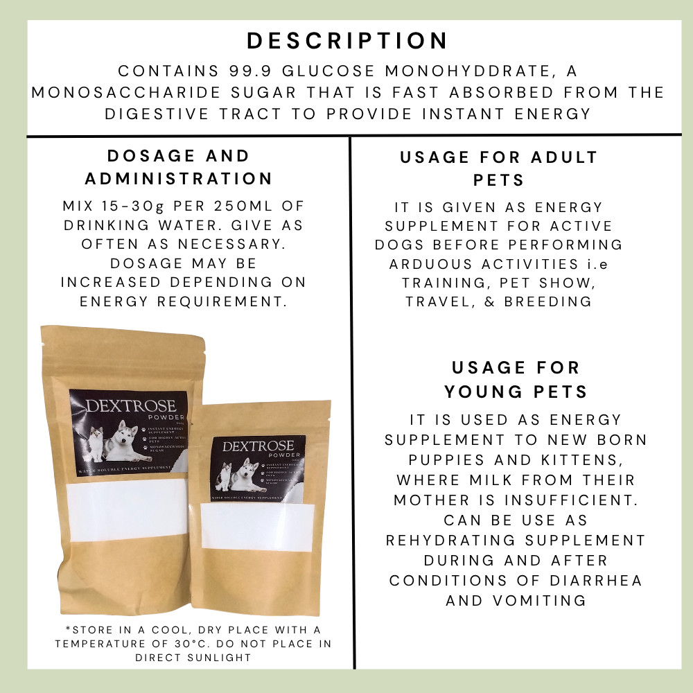 Dextrose Powder for Pets Cat Dog Instant Energy Supplement | Shopee ...