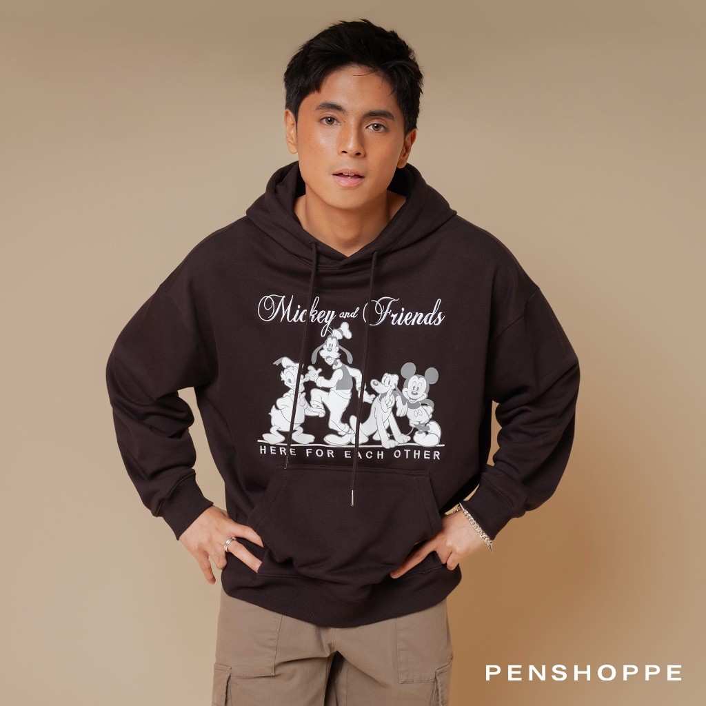 Penshoppe Disney Mickey Mouse Relaxed Fit Pullover Hoodie For Men ...