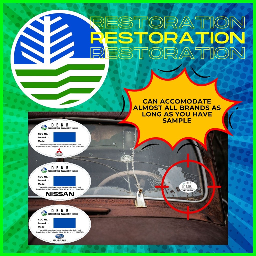 ♟ REFLECTIVE RESTORATION of CAR DNR compliance sticker | Shopee Philippines