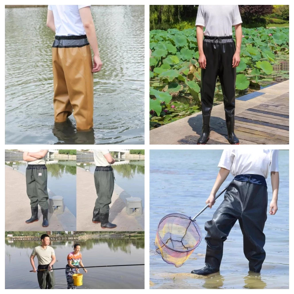 Non-slip Fishing Rain Boots Waterproof 60CM Soft Soled Farmland Wading ...