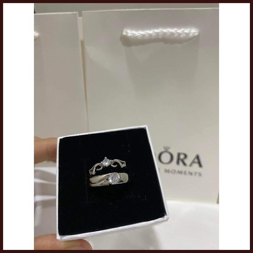 ∥ PANDORA COUPLE RING WITH BOX | Shopee Philippines