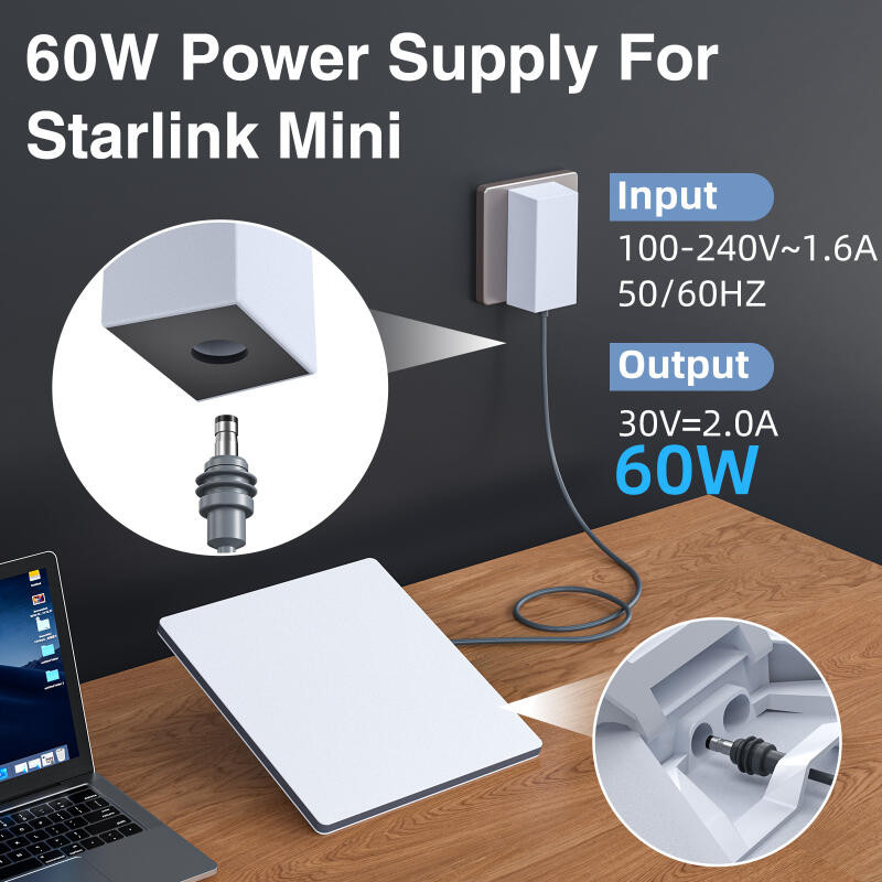 HdoorLink Starlink Mini Charger 60W Replacement Power Supply AC Adapter ...