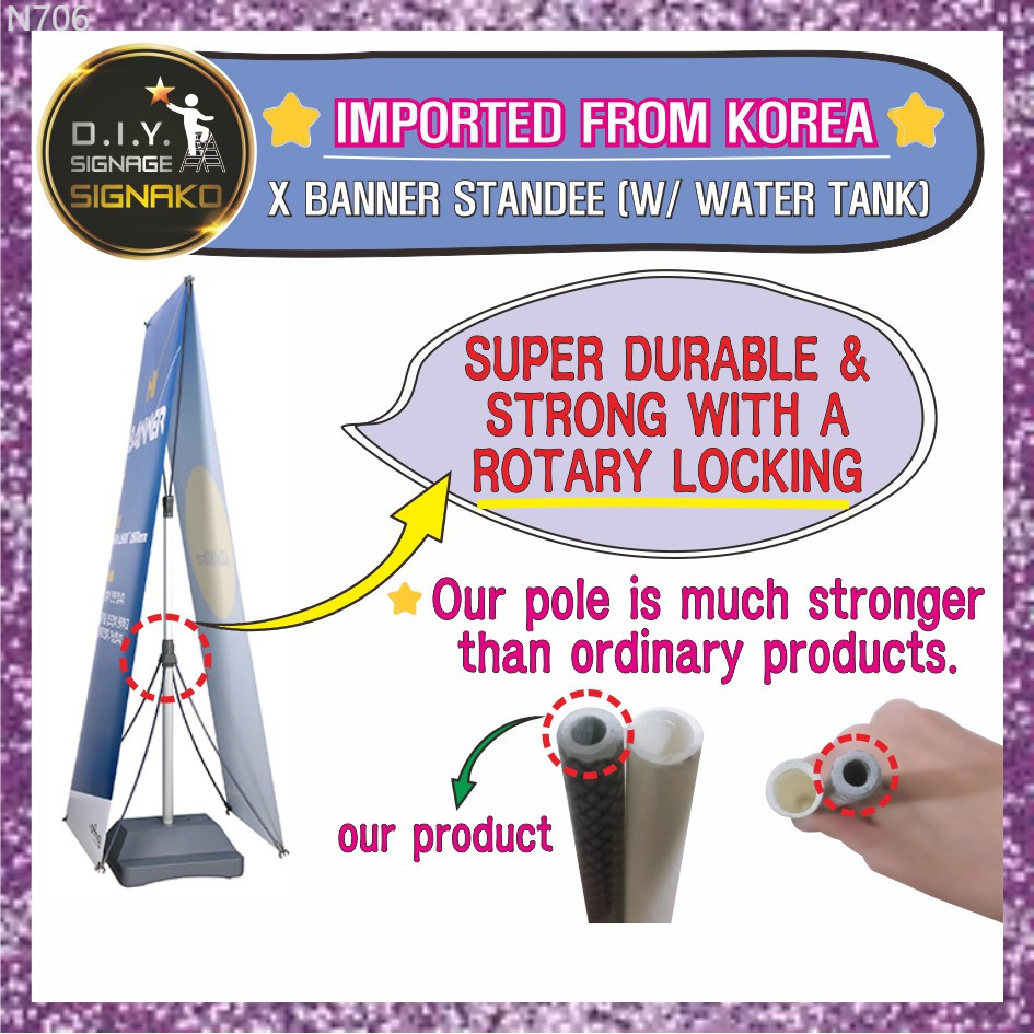 High Quality X Banner Stand Outdoor Adjustable Ft Standee Tarp Stand ...