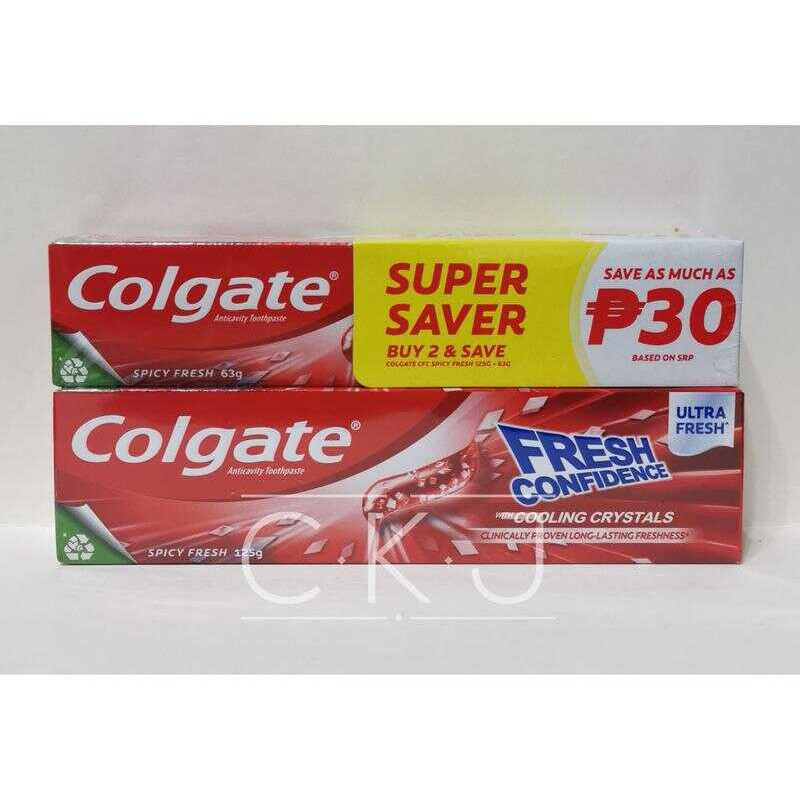 Colgate Confidence Spicy Fresh Toothpaste (125G + 6G) SUPER SAVER PACK ...