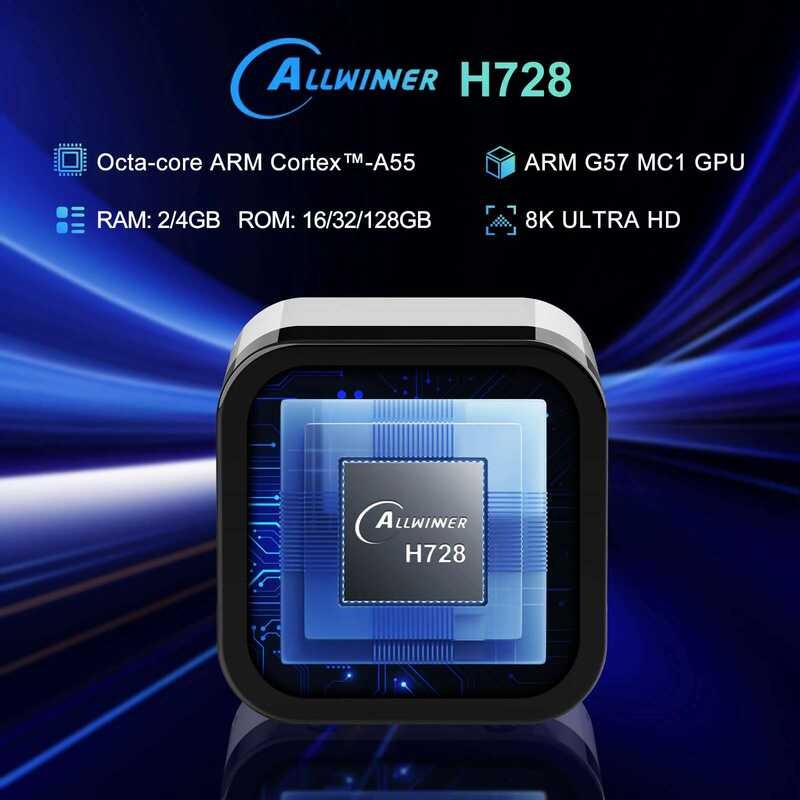 W H96 MAX TV BOX Android 14 Allwinner H728 Octa Core 4G 128G Port 8K ULTRA HD 1000M LAN Wifi6 ...