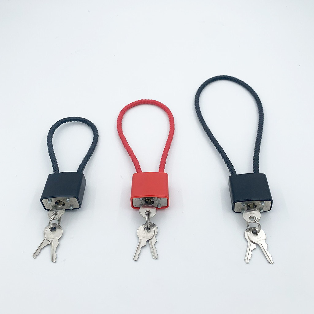 Extended Shackle Steel Cable Padlock Anti Theft Wire Rope Lock for ...
