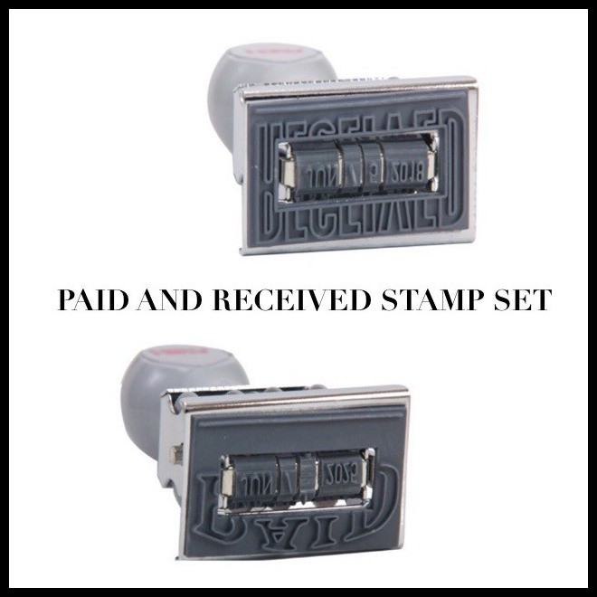 PAID AND RECEIVED STAMP SET [NO SPECIFIC BRAND] | Shopee Philippines