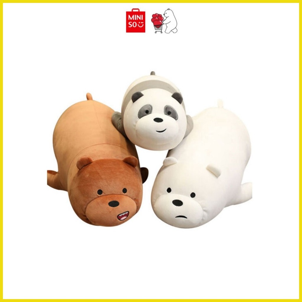 Miniso x We Bare Bears Plush Toys Grizzly, Panda and Ice Bear | Shopee ...