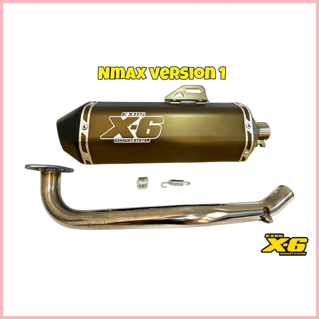 EXOS X6 FULL EXHAUST SYSTEM for SCOOTER ( DARK TITANIUM) | Shopee ...
