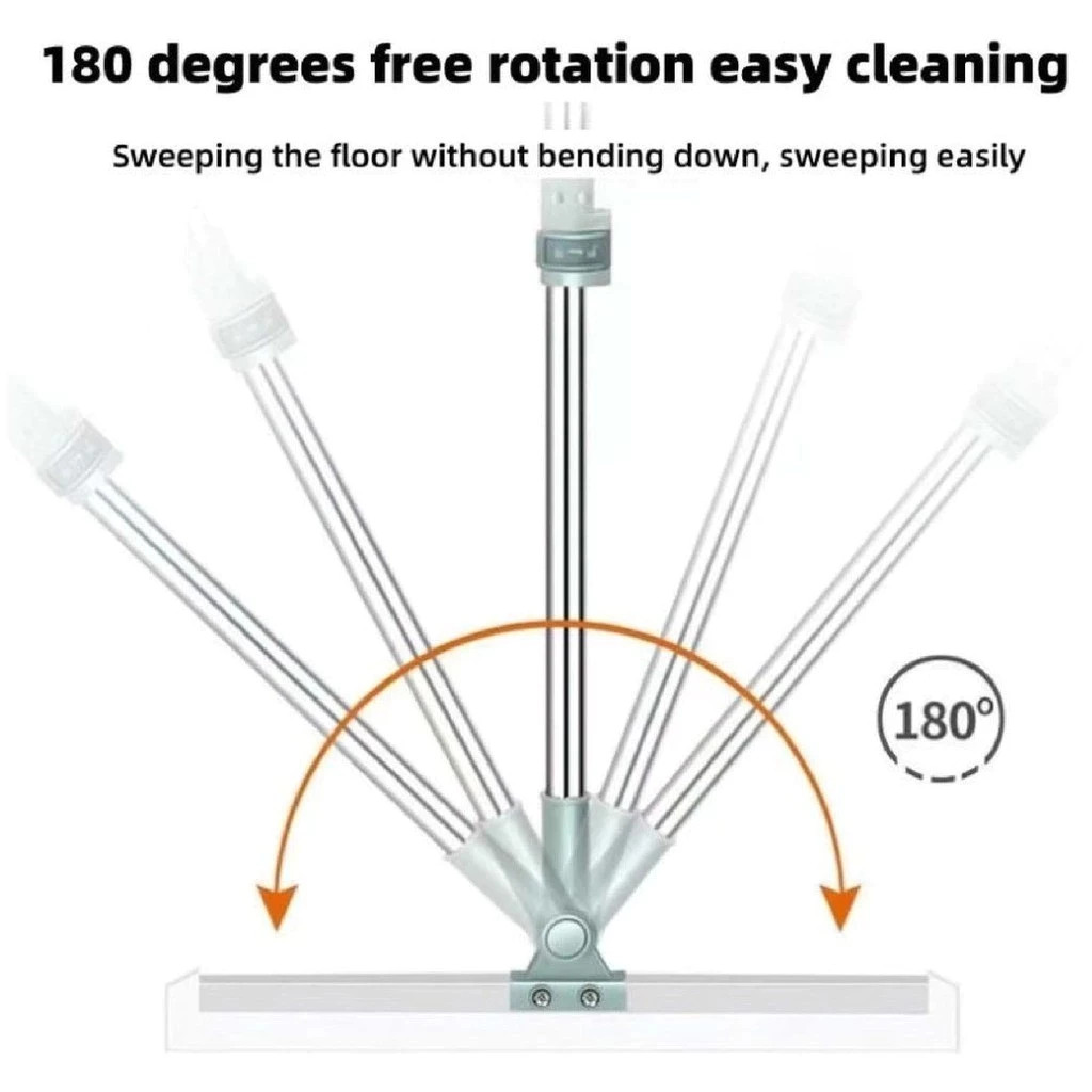 50cm Silicone Magic Broom Long Handle Removable Bathroom Scraper ...