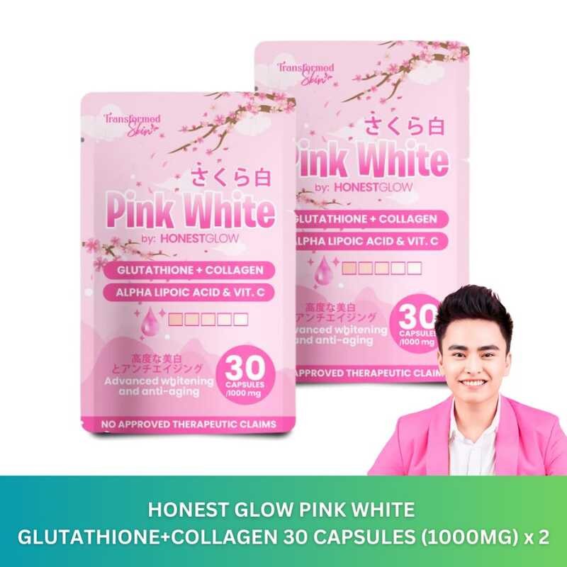 Honest Glow Pink White Capsules, Glutathione Collagen Alpha Lipoic Acid ...