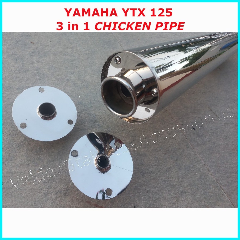 Chicken Pipe 3 in 1 , Stainless for YAMAHA YTX 125 , 3in1 CHICKEN PIPE ...