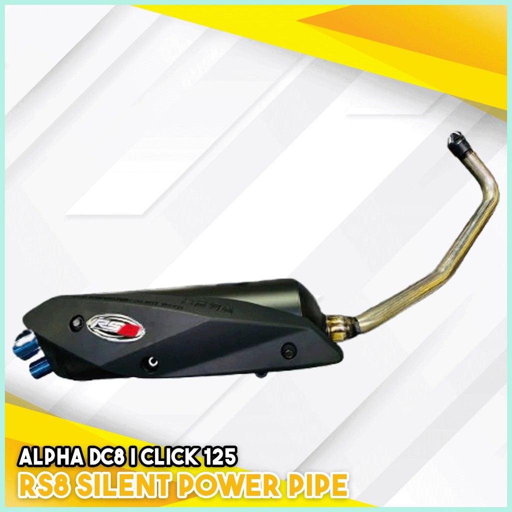 RS8 DC8 ALPHA SILENT POWER PIPE NMAX V2/AEROX V2 & CLICK 125 (155CC ...