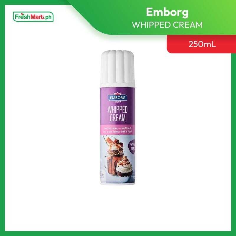 EMBORG Whipped Cream Spray Sweetened 250Ml 86B 9Ee | Shopee Philippines