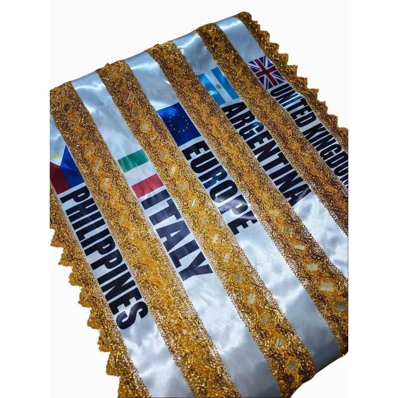 UZZO Nations Costume Sash For Kids And Adults Singapore Thailand Vietnam Argentina United ...