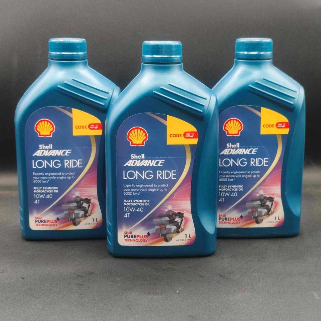 SHELL ADVANCE LONG RIDE FULLY SYNTHETIC 10W40 4T 1LITER ORIGINAL ...