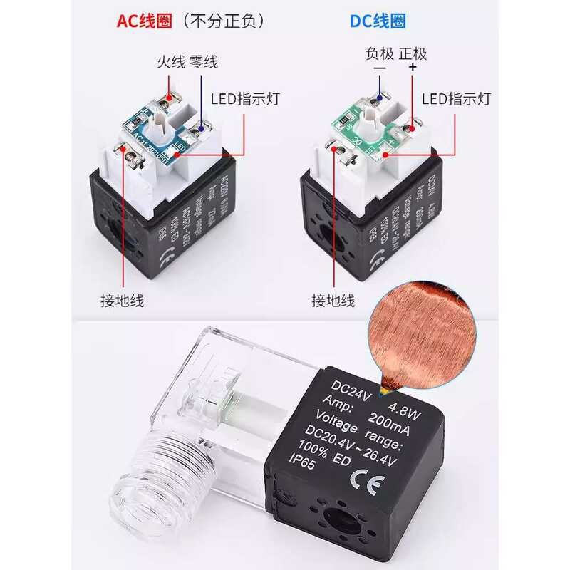 Three-Position Five-Way Solenoid 4V230C-08 Pneumatic Directional 4V330E ...
