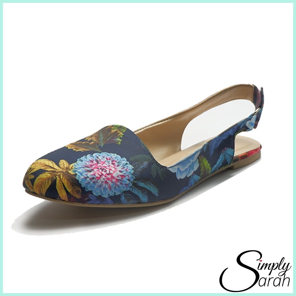 Marikina Made SIMPLY SARAH SHOES Sling Back Floral Ballet/Ballerina ...